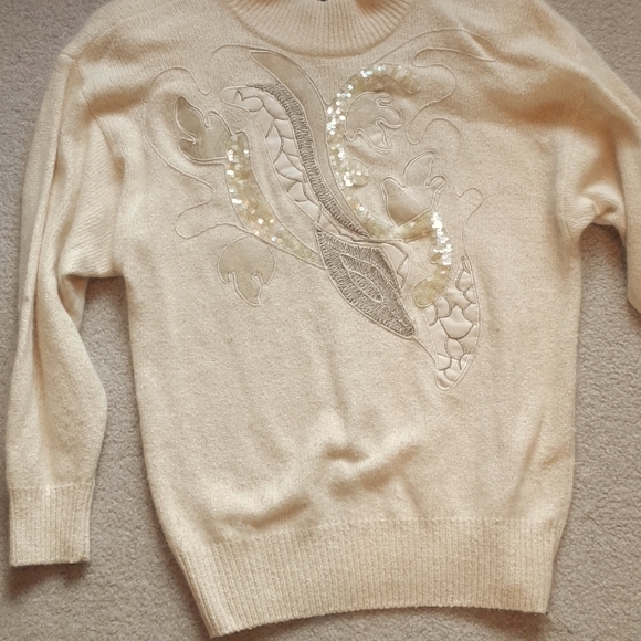 IB Diffusion | Sweaters | Vintage Angora Sweater With Sequins And ...